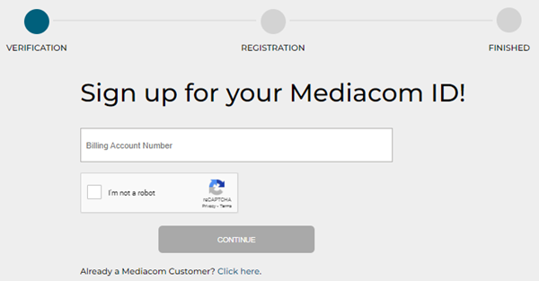 Creating a Mediacom ID