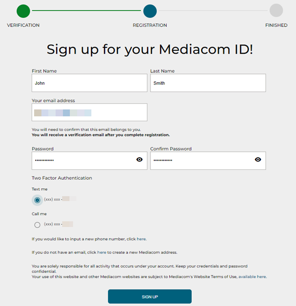 Registration is now complete.